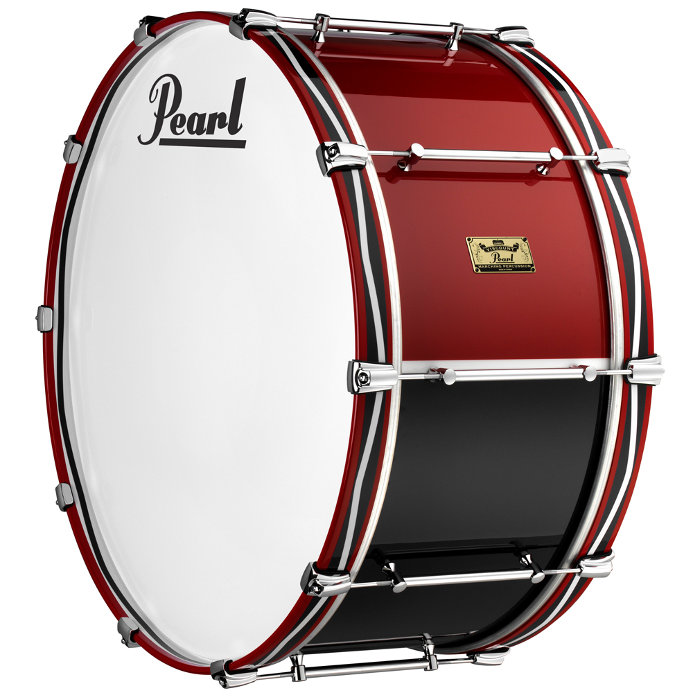 Pearl Viscount Military Bass Drum 28 X 14 Military Redblue Pearl Viscount Military Drums